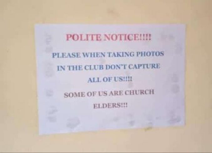 Polite Note To Camera Users In A Club Goes Viral After Saying This ...