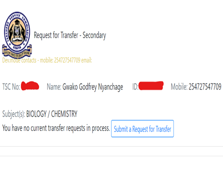 How to Apply for Transfer on the TSC Online Transfer Portal – Chaimoto News